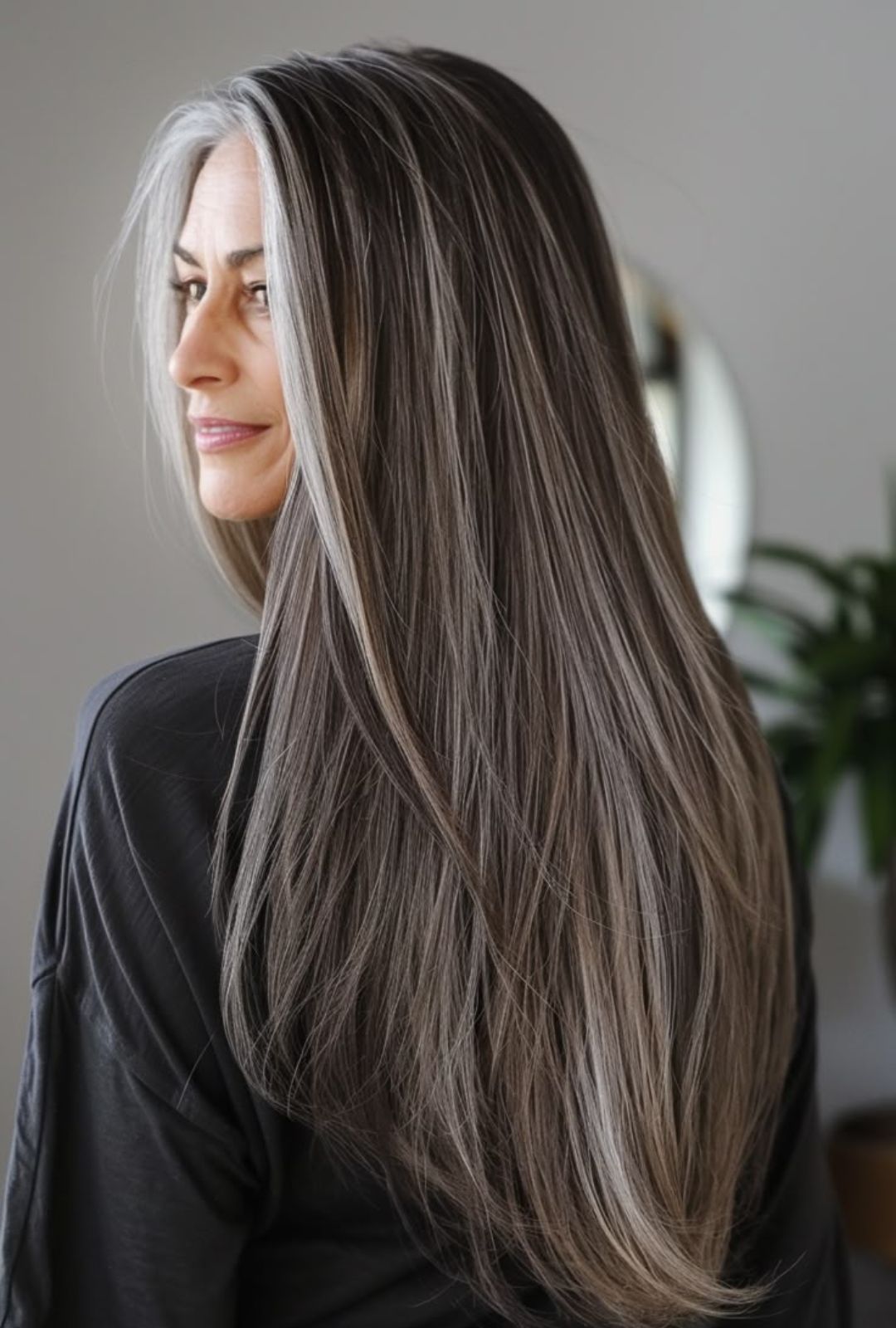 Mechas disimular canas en cabello negro: Ideas y tonos